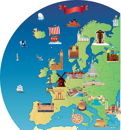 europe-cartoon-map-vector-id495628368 - Jardin francais
